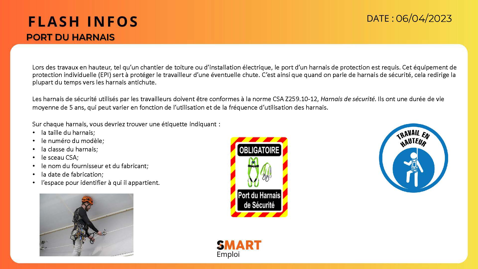 SST : LE PORT DU HARNAIS - Smart Emploi